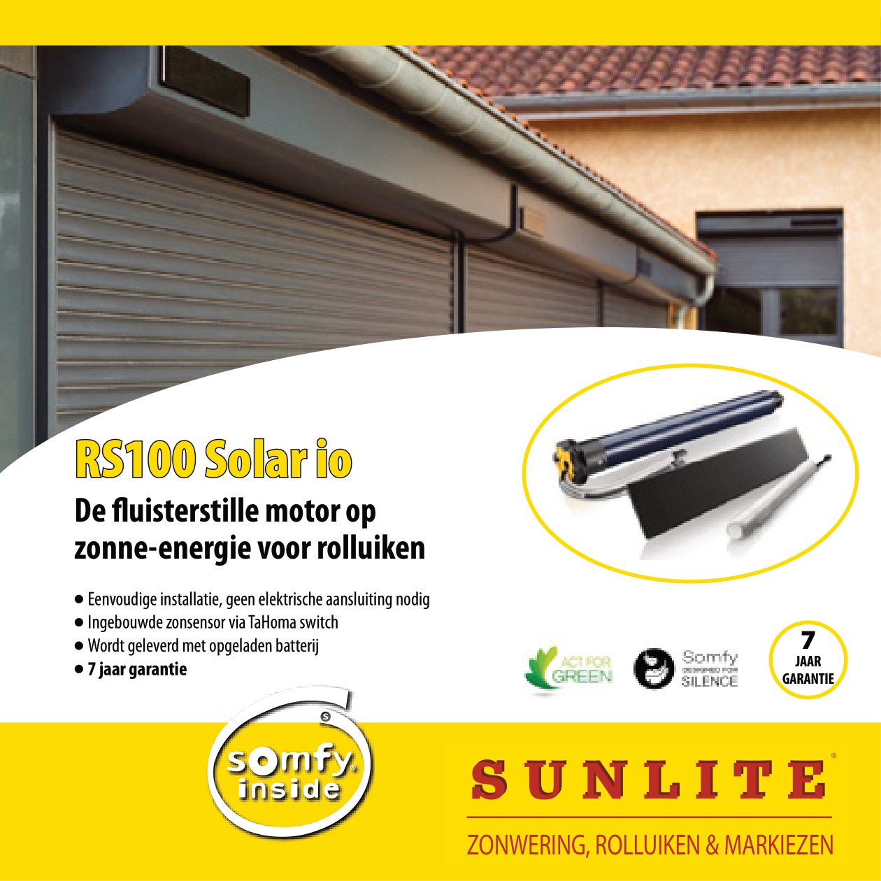 Rolluik Somfy iO Solar - Sunlite Haarlem